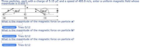 solved three particles each with a charge of 5 15μc ﻿and a