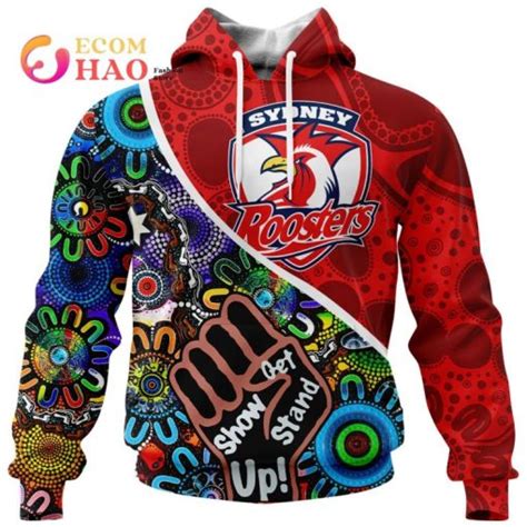 Nrl Sydney Roosters Custom Name Number Indigenous Naidoc Week Pullover