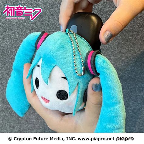 Conbini Hatsune Miku Plush Keychain Miku Face 13 Cm