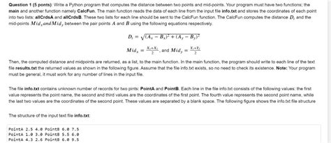 Solved Question 1 5 Ponts Write A Python Program That