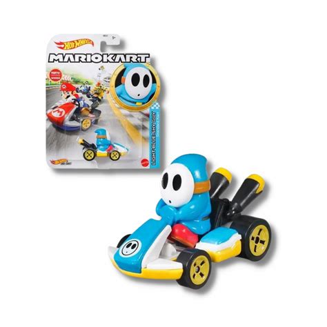 Light Blue Shy Guy Standard Kart Mariokart Hot Wheels Super Mario Hbk