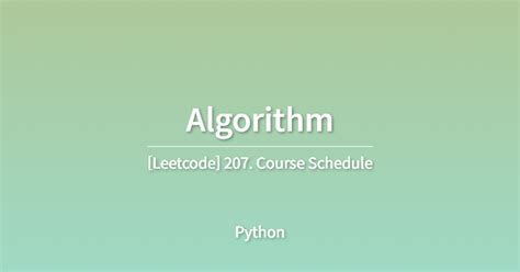Leetcode 207 Course Schedule