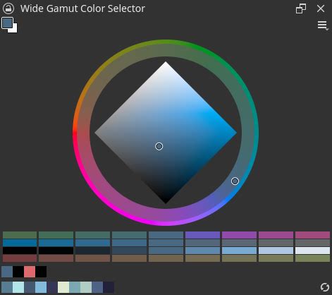 Wide Gamut Color Selector — Krita Manual 530 Documentation