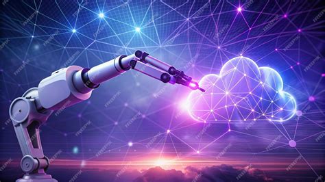 Premium Photo Cloud Computing Technology Concept With 3d Rendering Cyborg