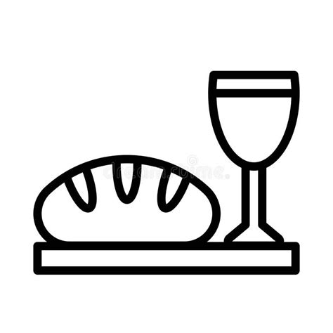 Bread And Wine Icon Thanksgiving Related Vector Stock Vector