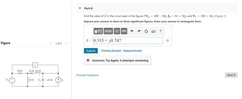 Solved Part A Find The Value Of Z In The Circuit Seen In The Chegg
