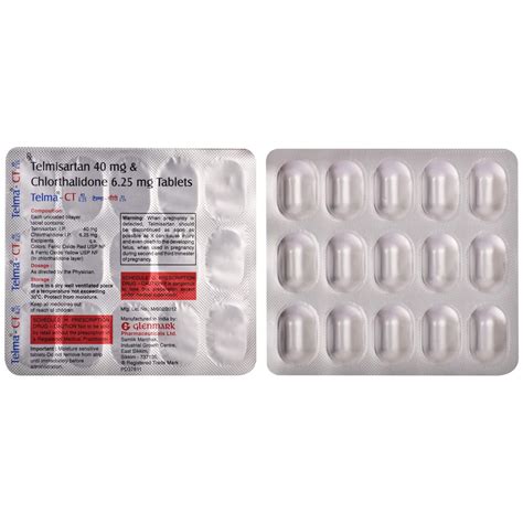 Telma Ct 40 6 25 Tablet Uses Dosage And Side Effects