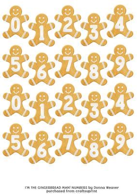 Im The Gingerbread Man Number Sheet Cup653741 2311 Craftsuprint