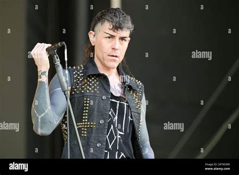 Afi Lead Singer Davey Havok Performs During Day 2 Of The 2023 Bonnaroo