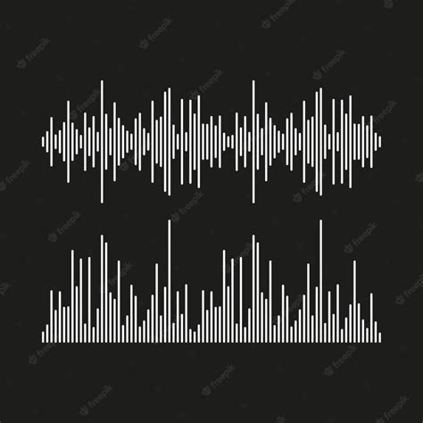 Premium Vector Sound Wave Black Background Music Track Sound Wave Vector Illustration