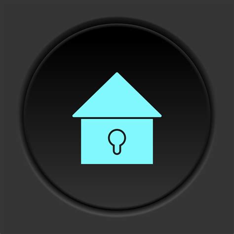 Round Button Icon Locked House Button Banner Round Badge Interface For Application Illustration