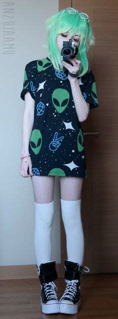 Anzujaamu Aaaaaliens Vocaloid Gumi Inspired Outfit Rundown Ropa Kawaii Ropa Moda Kawaii