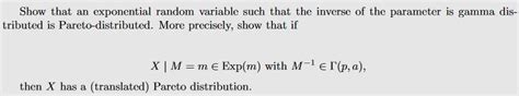 Solved Show That An Exponential Random Variable Such That