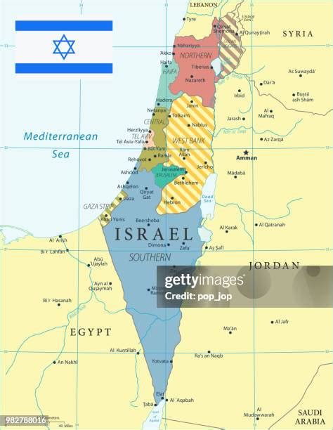 Map Of Israel And Jordan Photos And Premium High Res Pictures Getty