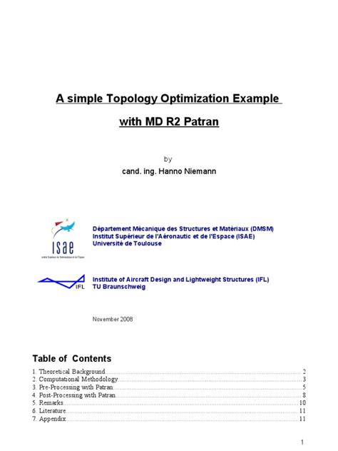 Topology Optimisation Example Nastran Pdf Mathematical Optimization Maxima And Minima