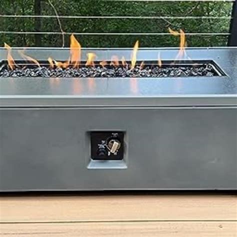 Ghp Group Rectangle Propane Outdoor Fire Table Live And Online