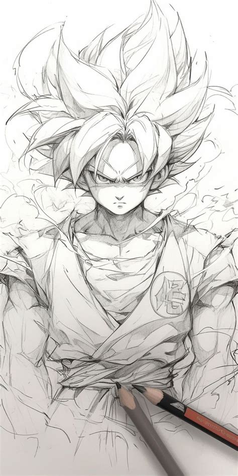 Goku Pencil Drawing In 2024 Dbz Drawings Dragon Ball Art Goku