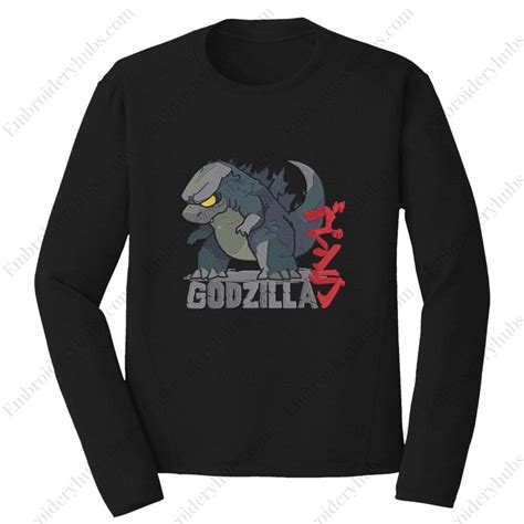 Godzilla Chibi Embroidery Design Godzilla