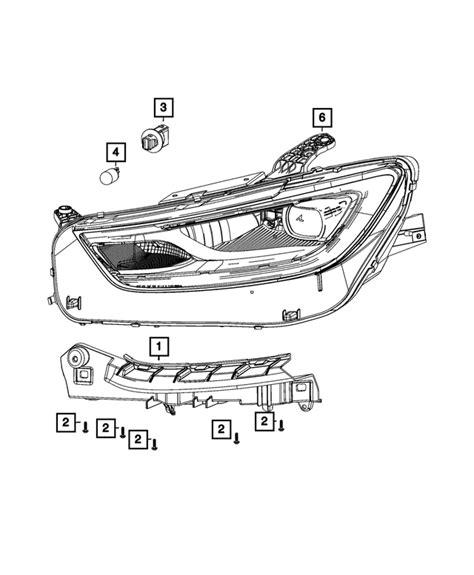 2021 2024 Chrysler Headlamp Left 68428559ac Mopar Estore