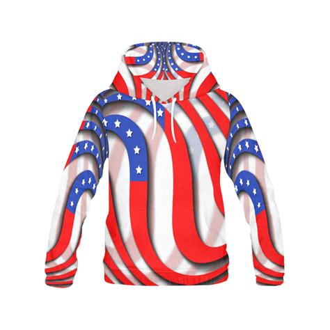 Flag Of United States Of America All Over Print Hoodie For Men Usa