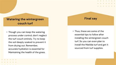 Ppt Tips To Maintain The Wintergreen Couch Turf Grass Powerpoint