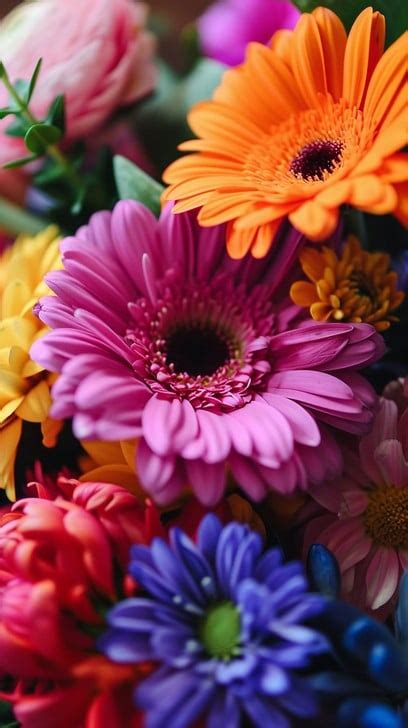 Free Vibrant Flower Assortment Image Flowers Gerbera Vibrant