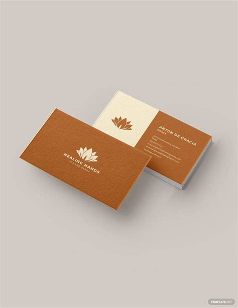 Free Massage Therapist Business Card Templates Editable And Printable