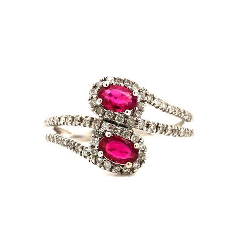 Ruby And Diamond Toi Et Moi Ring