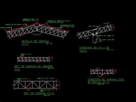 Cerchas Metálicas En Autocad Descargar Cad 928 Kb Bibliocad