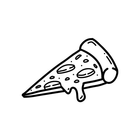 Vetor De Fatia De Pizza Fatia Abstrata Da Pizza Com Texto Vetor