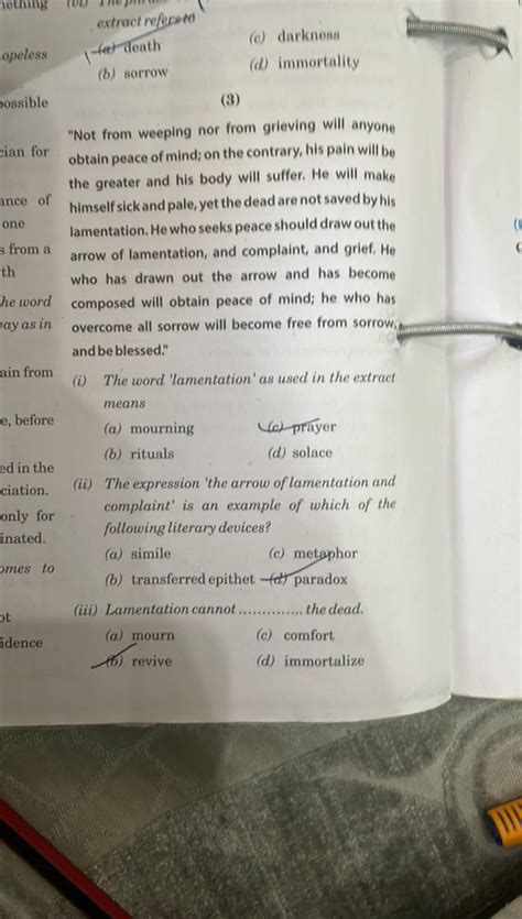 The Expression The Arrow Of Lamentation And Complaint Is An Example Of