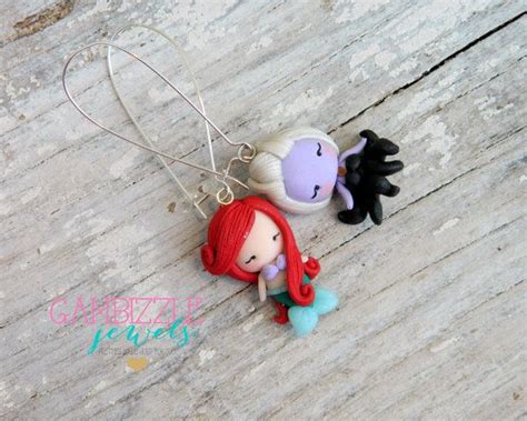 Little Mermaid Jewelry Ariel And Ursula Mermaid Earrings Little