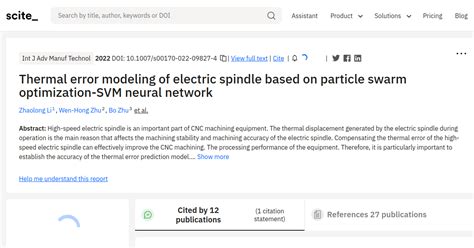[citation report] thermal error modeling of electric spindle based on