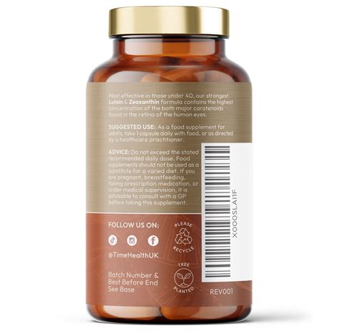 Lutein 40mg Zeaxanthin 2mg Maximum Strength 120 Capsules