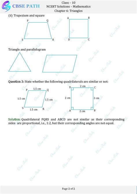 Ncert Solutions For Class 10 Maths Exercise 61 Triangles 2024 25 Cbse Path