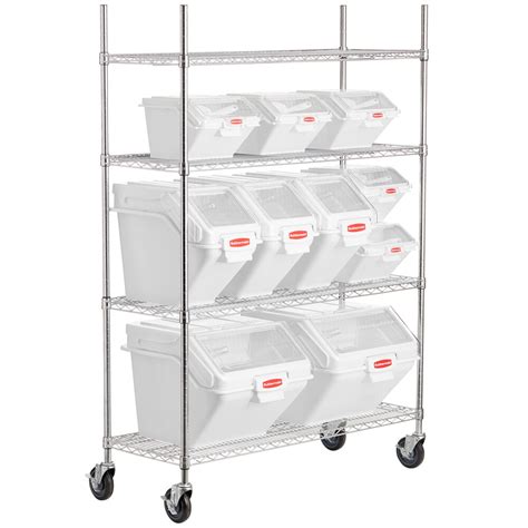 Rubbermaid® 18 X 48 Ingredient Bin Shelving Kit With 10 Shelf