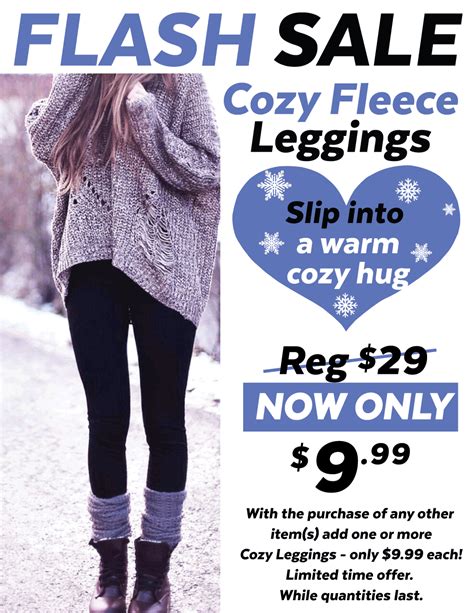 Cozy Fleece Lined Leggings Flash Sale On Now