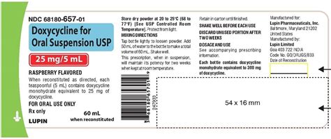 Doxycycline Oral Suspension Fda Prescribing Information Side Effects