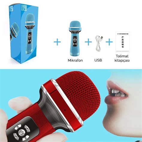 Portable Wireless Karaoke Microphone Mini Bluetooth Handheld Microphone