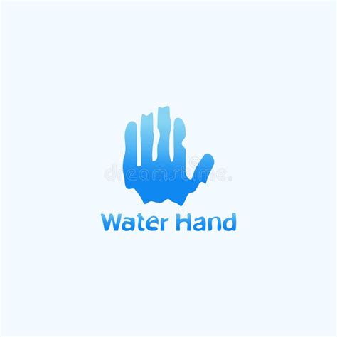 Hand And Water Combined Logo Stock Vector Illustration Of Education