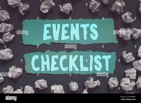 Conceptual Caption Events Checklist Business Concept Invaluable Tool