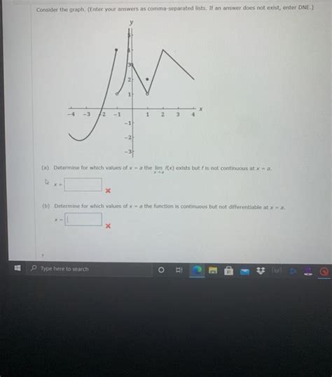 Solved Consider The Graph Enter Your Answers As