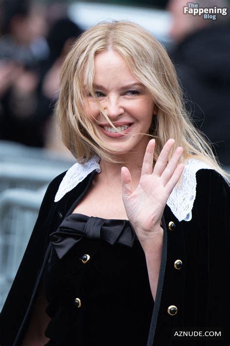 Kylie Minogue Sexy Looks Stunning In Black Pantyhose At The Miu Miu