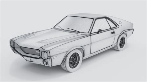 3d 1968 Amc Amx Model Turbosquid 2108578