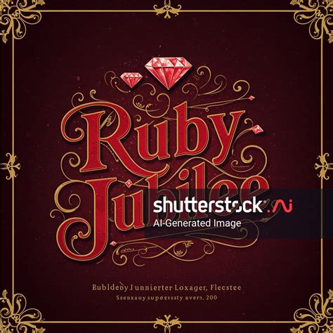 Ruby Jubilee Ornamental Font Ai Generated Image 2590405045 Shutterstock