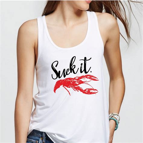 Suck It Crawfish Shirt Design Cut File Silhouette Cameo Cricut Vector