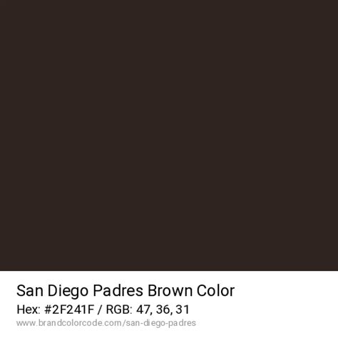 San Diego Padres Brand Color Codes