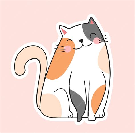 Premium Vector Cute Cat Icon