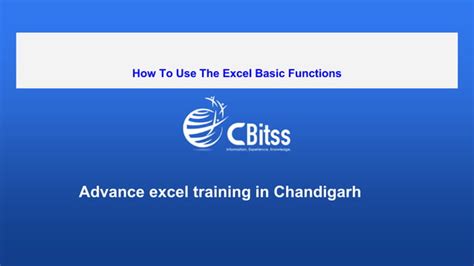 How To Use The Excel Basic Functions Ppt