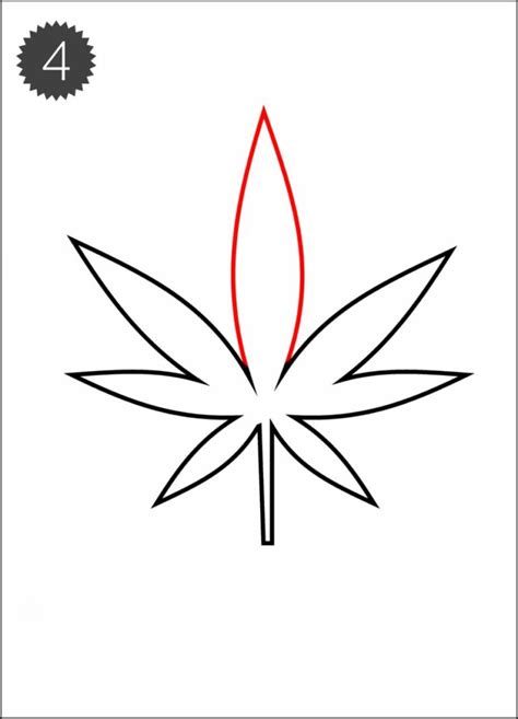 How To Draw A Pot Leaf Drawing Step By Step